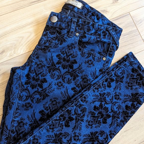 Free People | Pants & Jumpsuits | Free People Flocked Velvet Damask ...